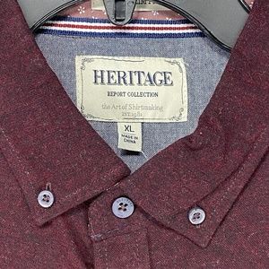 Report Collection | Shirts | Heritage Report Collection Burgundy Solid ...